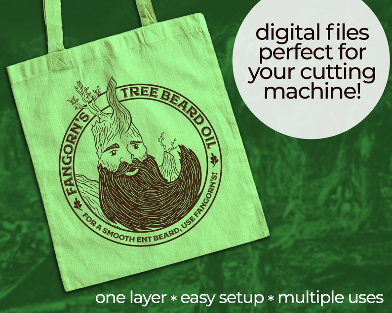 Ent SVG, Fangorn's Tree Beard Oil Logo, Two Towers, Retro and Vintage ...