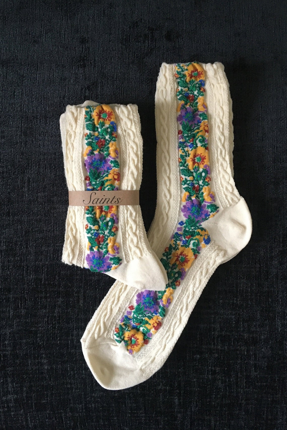 Unique Flower Pattern Women's Socks Unique Socks Fashion - Etsy UK