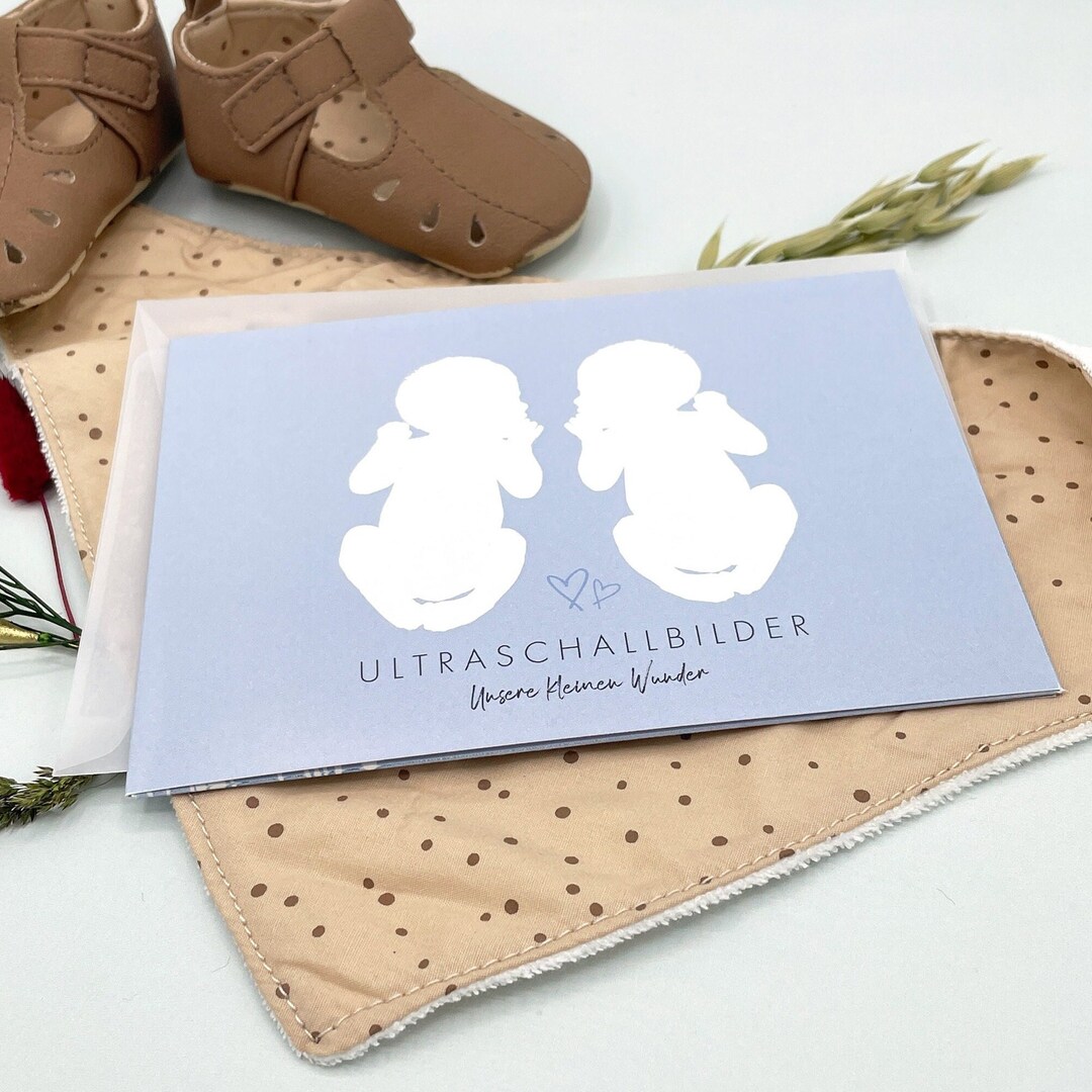Ultrasound Pictures Storage Folder Twins With Insert Gift for Moms and ...