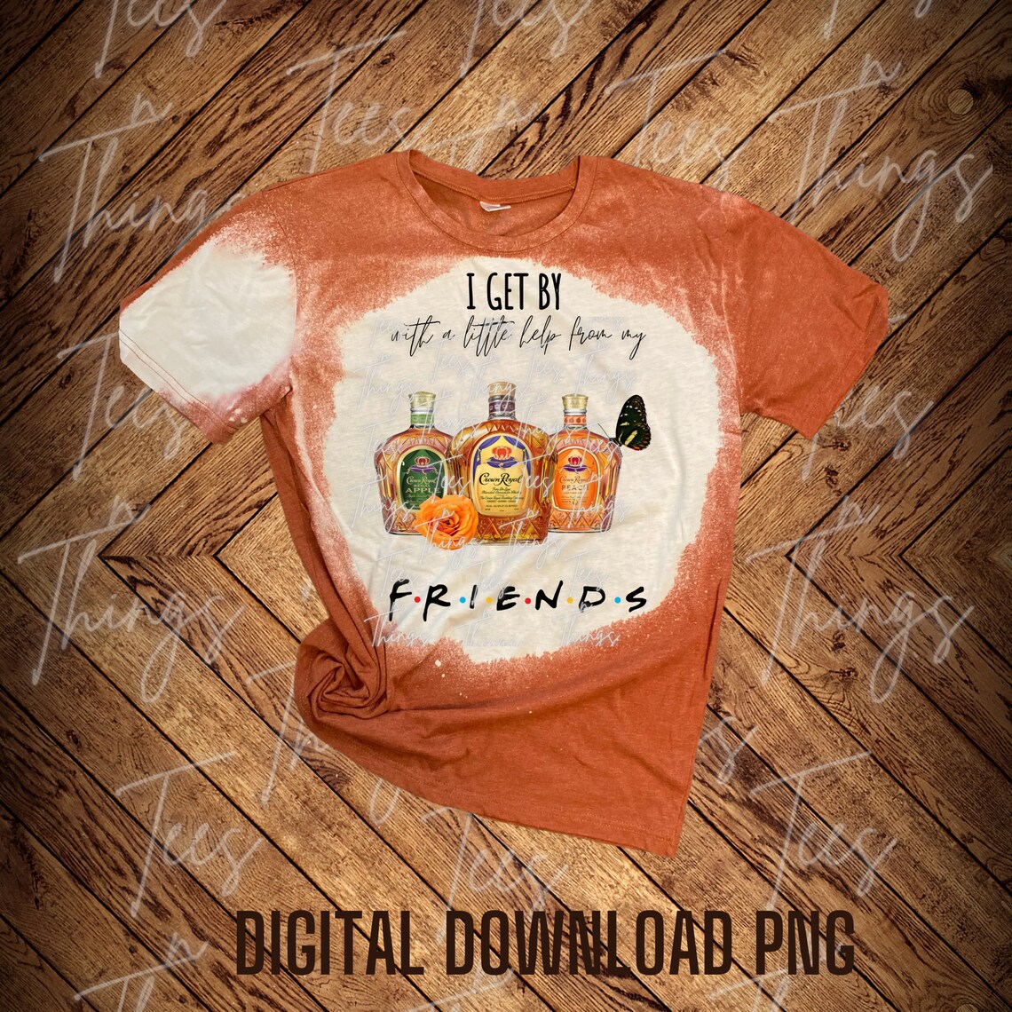 Crown Royal Friends Tee PNG - Etsy
