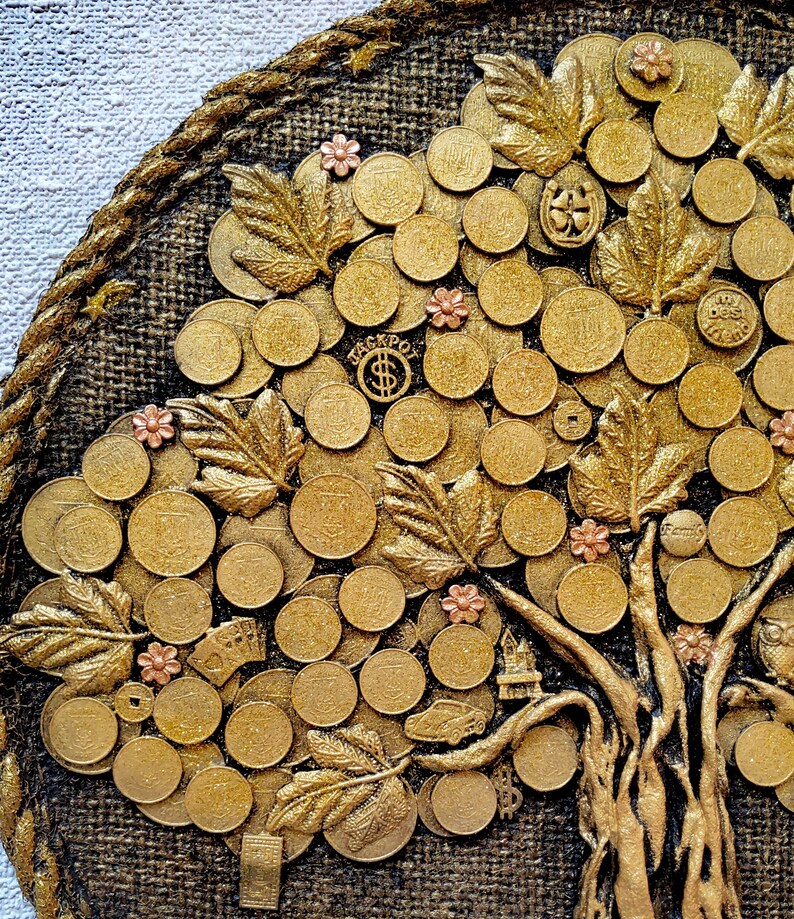 Decorative Painting Money Tree Round,picture Money Tree, Housewarming ...