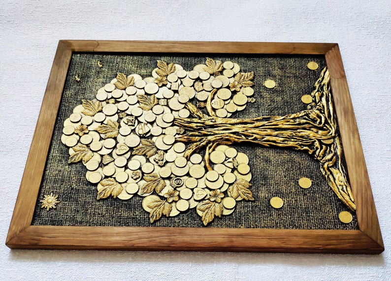 Decorative Painting Gold Money Tree in a Frame,picture Money Tree ...