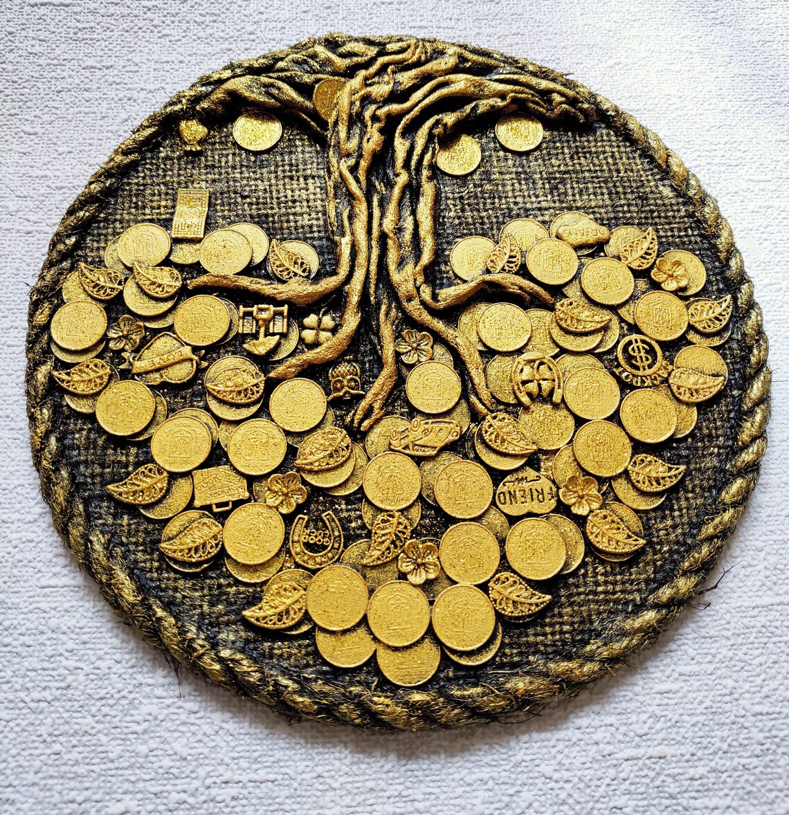 Decorative Painting Money Tree Round,picture Money Tree, Housewarming ...