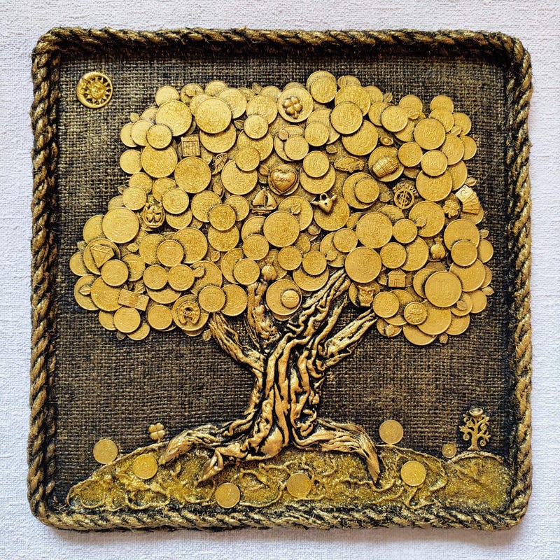 Money Tree Painting - Etsy
