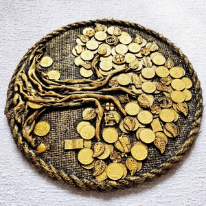 Decorative Painting Money Tree Round,picture Money Tree, Housewarming ...
