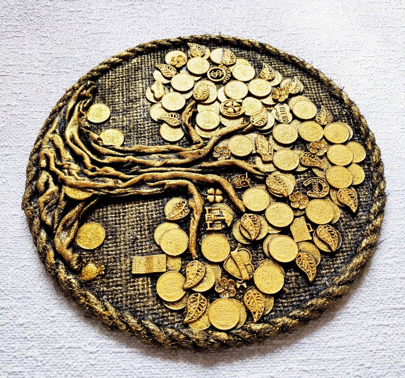 Decorative Painting Money Tree Round,picture Money Tree, Housewarming ...