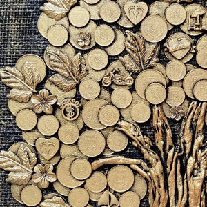 Decorative Painting Gold Money Tree in a Frame,picture Money Tree ...