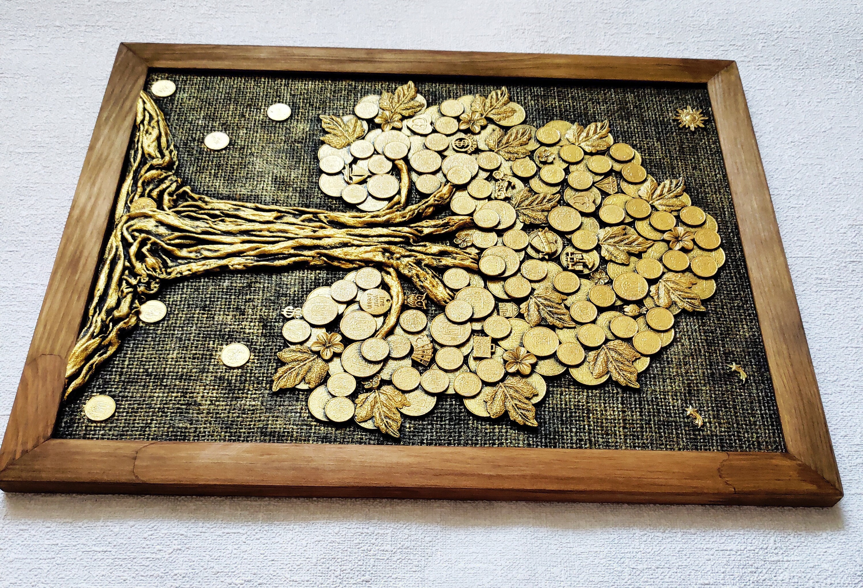 Decorative Painting Gold Money Tree in a Frame,picture Money Tree ...
