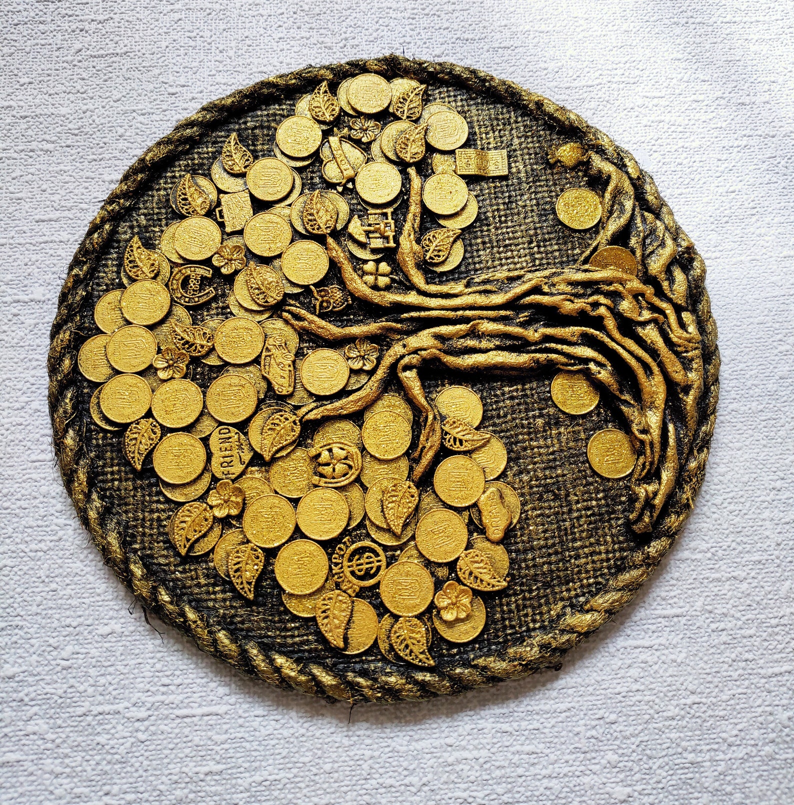 Decorative Painting Money Tree Round,picture Money Tree, Housewarming ...