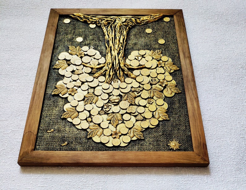 Decorative Painting Gold Money Tree in a Frame,picture Money Tree ...