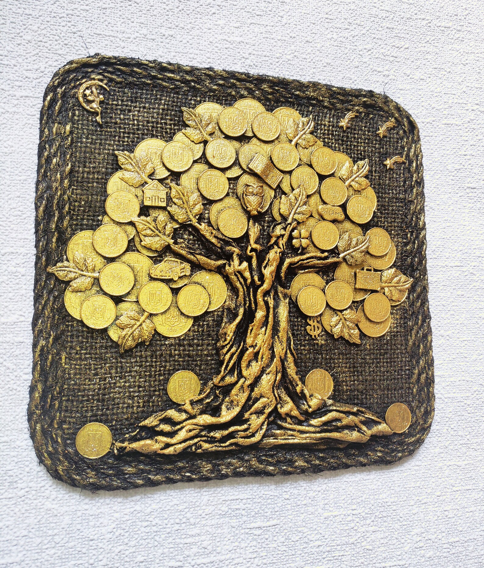 Decorative Painting Money Tree Round,picture Money Tree, Housewarming ...