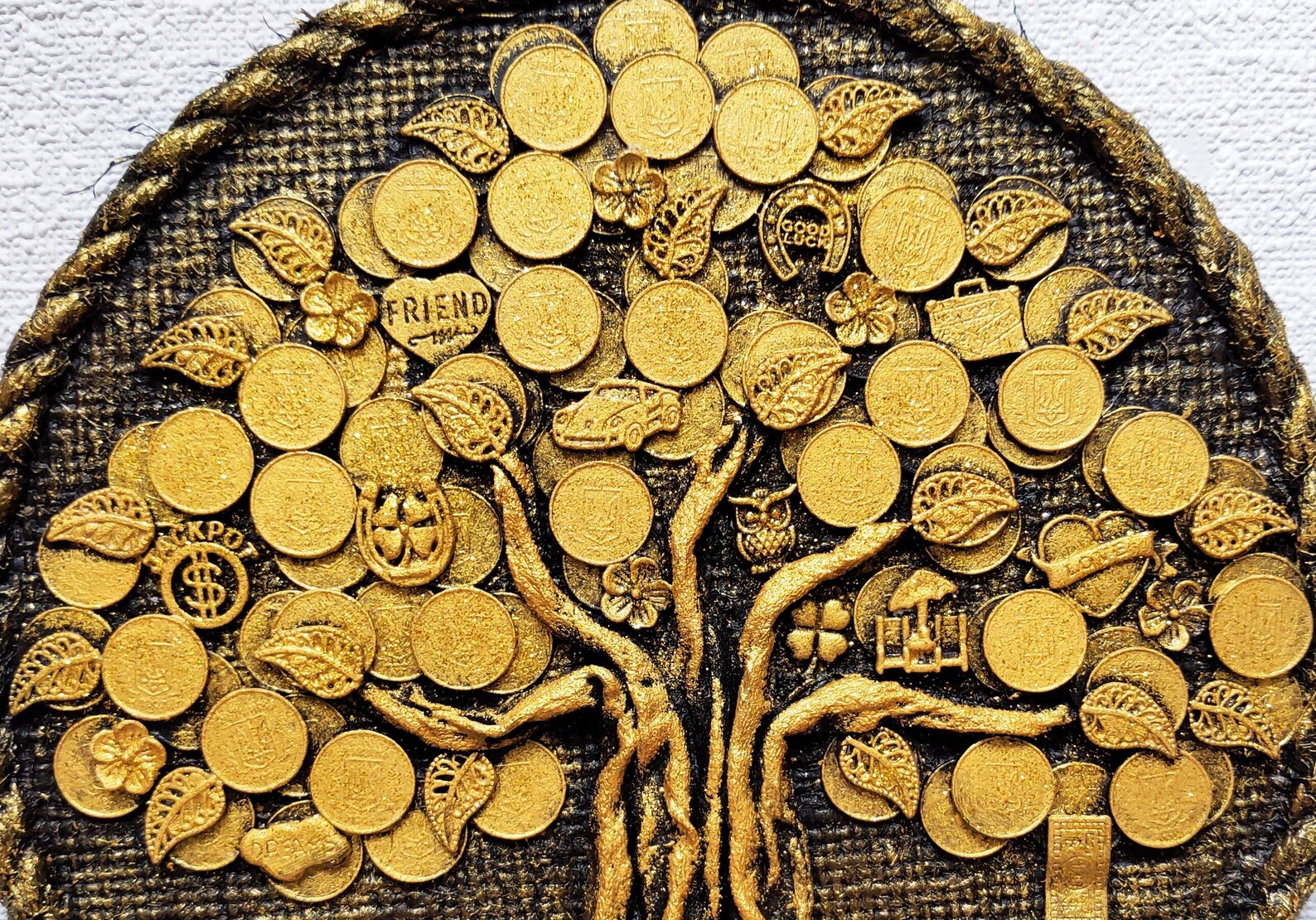 Decorative Painting Money Tree Round,picture Money Tree, Housewarming ...
