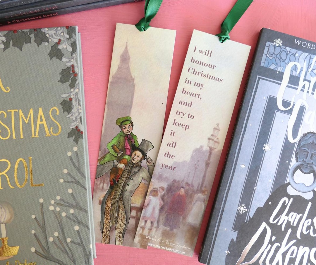 A Christmas Carol Holiday Bookmark With Optional Ribbon Charles Dickens ...