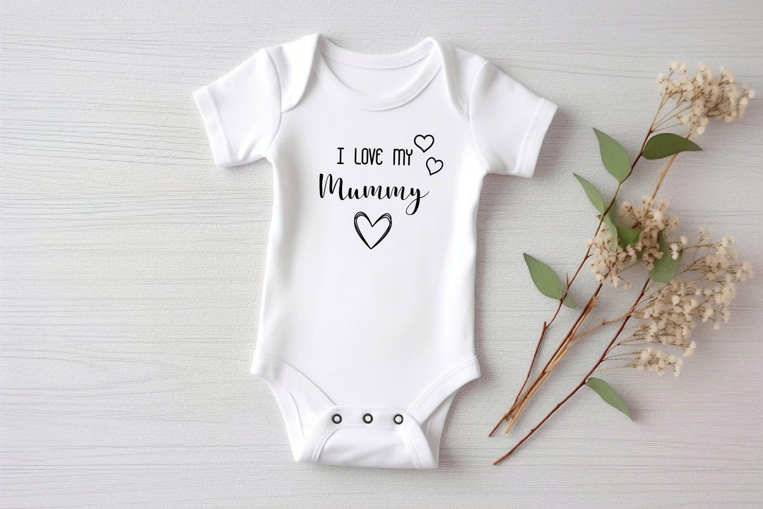 I Love My Mummy Baby Vest. Cute Bodysuit. Name Can Be Changed! - Etsy
