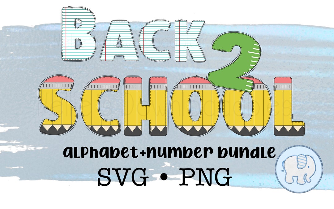 School Letters Bundle, PNG SVG. 3 Different Designs. Perfect for ...