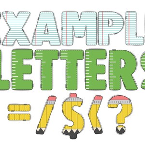 School Letters Bundle, PNG SVG. 3 Different Designs. Perfect for ...