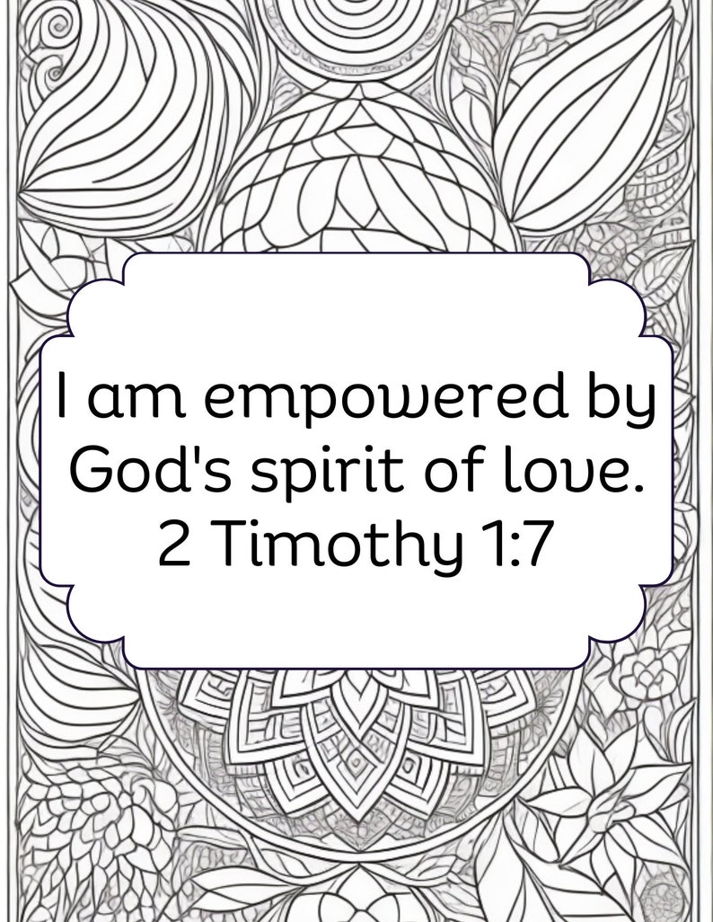 20 Scripture Based Affirmation Coloring Pages (digital Download) - Etsy
