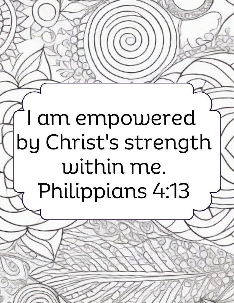 20 Scripture Based Affirmation Coloring Pages (digital Download) - Etsy