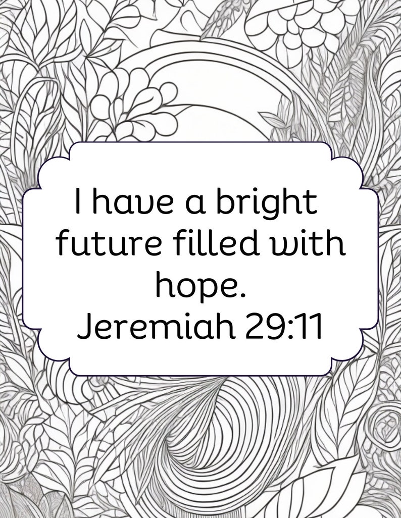 20 Scripture Based Affirmation Coloring Pages (digital Download) - Etsy