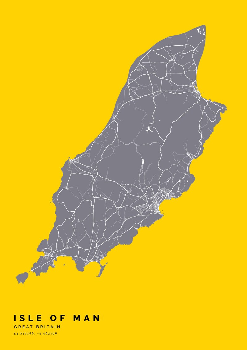 Manx Maps Art Print Many Colours 200gsm Art Quality Paper - Etsy