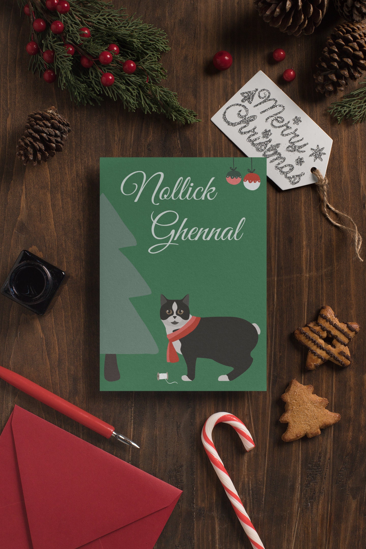 Manx Christmas - Nollick Ghennal - Greeting Cards - A5 - Etsy UK