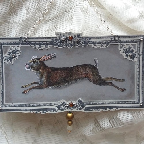 Antique Style Rabbit Decoration French Farmhouse Farmhouse - Etsy