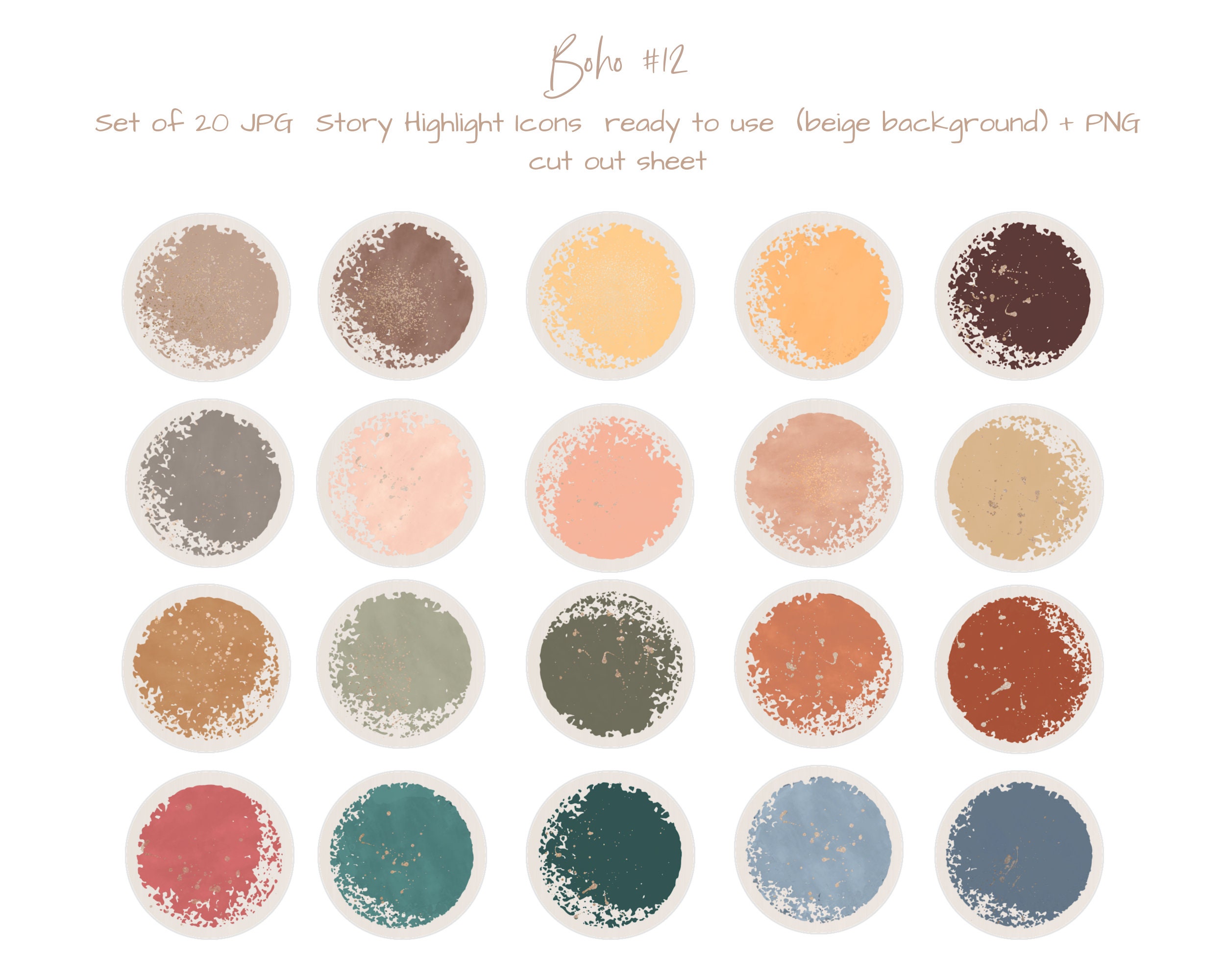 Boho Instagram Cover Icons Set of 20 Instagram Story Covers - Etsy