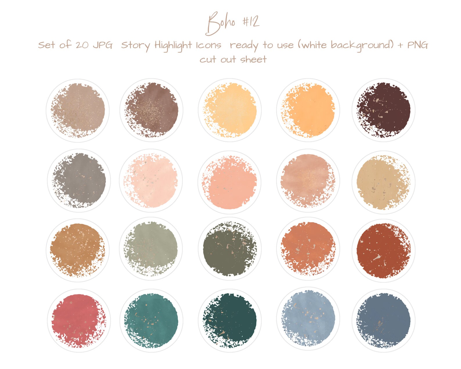 Boho Instagram Cover Icons Set of 20 Instagram Story Covers - Etsy