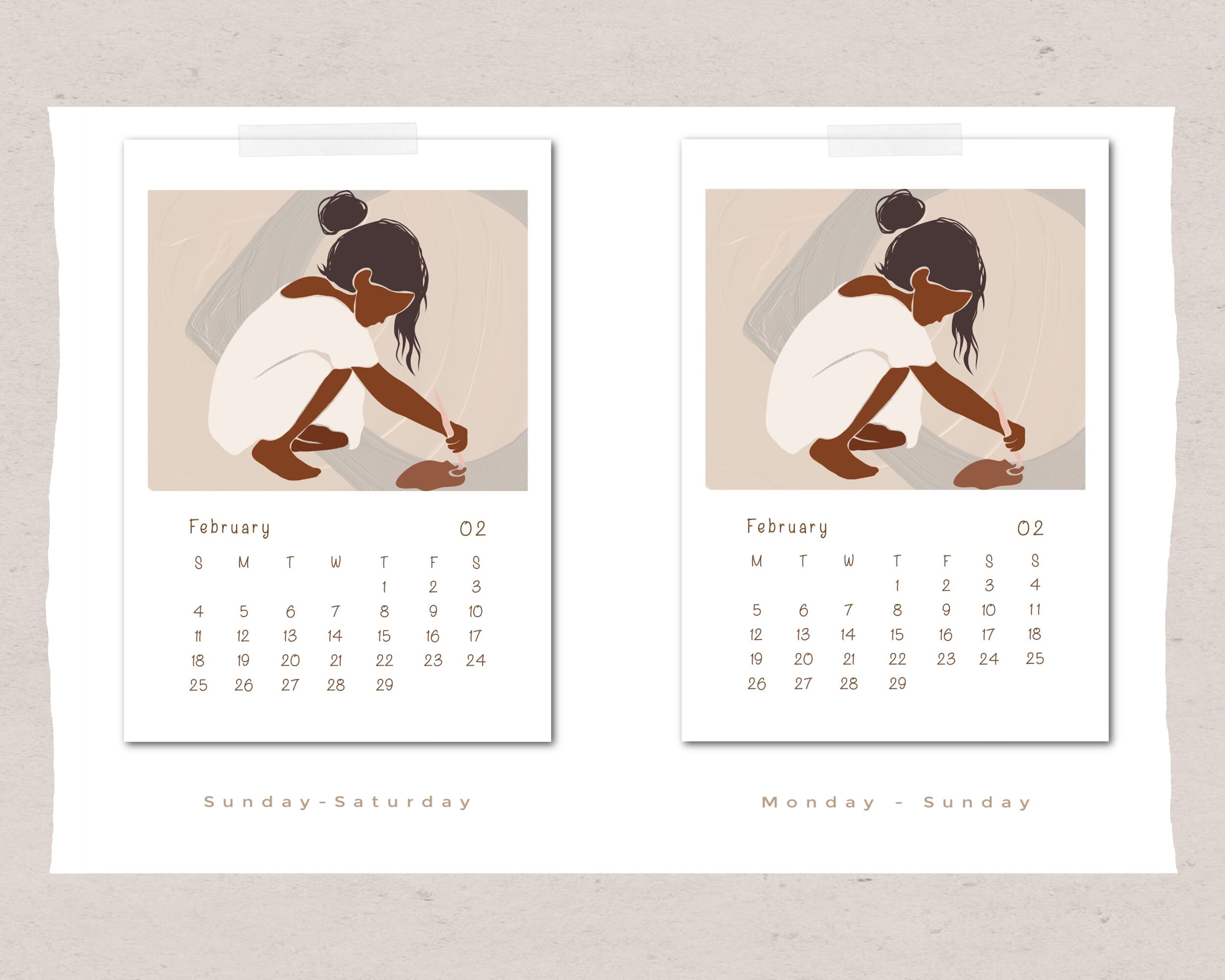 2024 Boho Kids Calendar Printable Boho Calendar for Kids Boho Calendar ...
