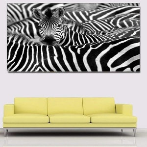 Unique Zebra Wall Art Painting Posters and Prints on Canvas - Etsy