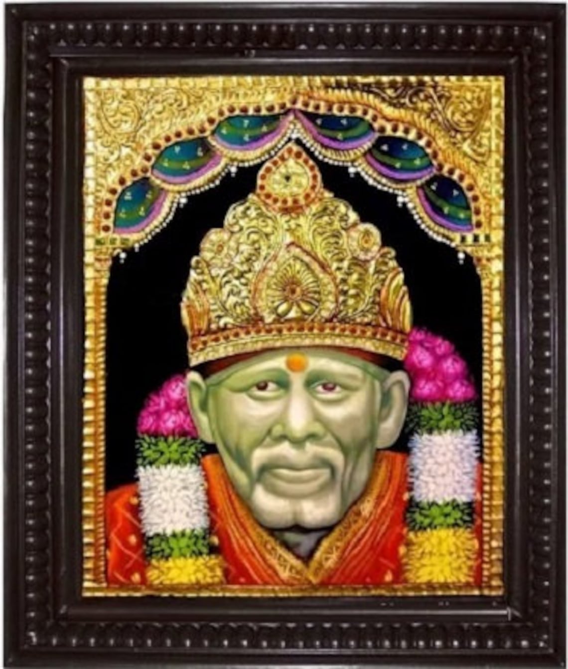 Saibaba Gridam Tanjore Painting With Frame - Etsy
