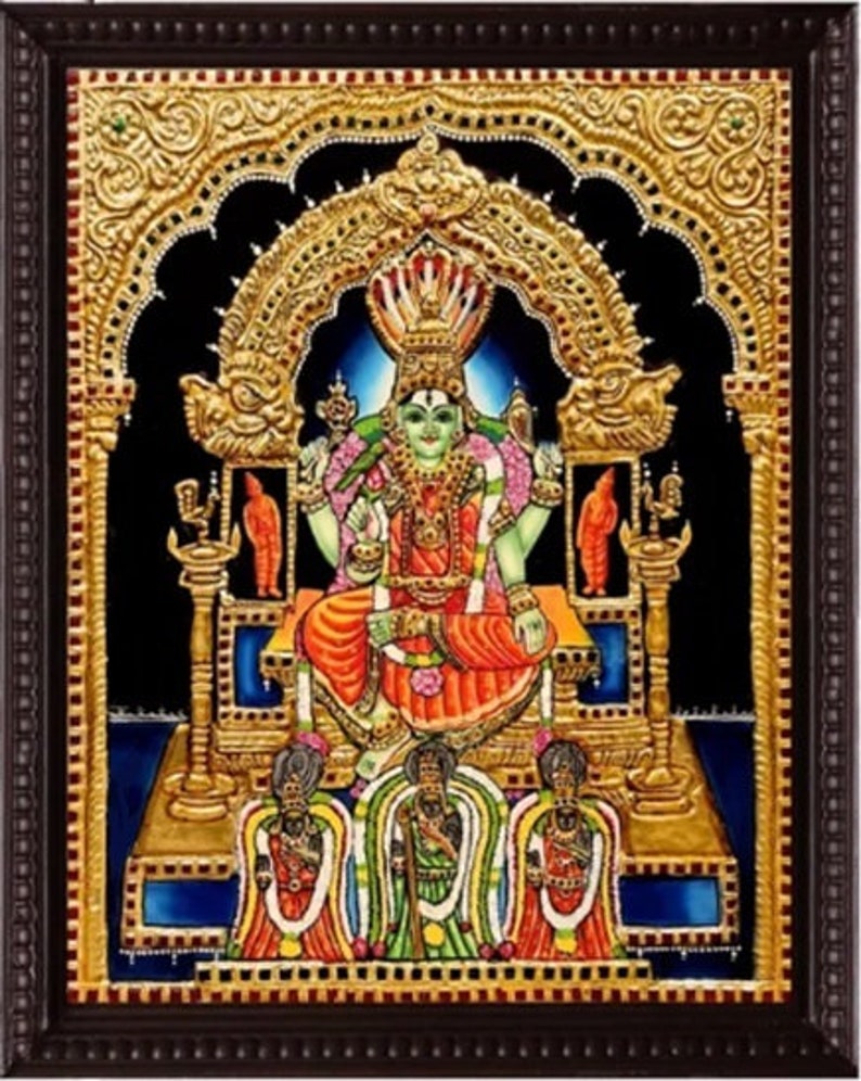 Sri Pachaiamman Tanjore Painting With Frame - Etsy