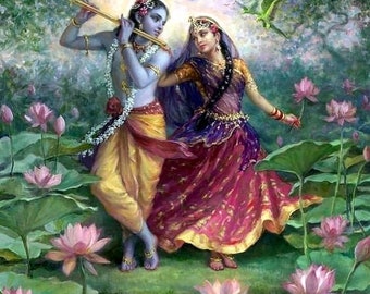 Lord Krishna S Hand Painted Painting on Canvas without Frame - Etsy