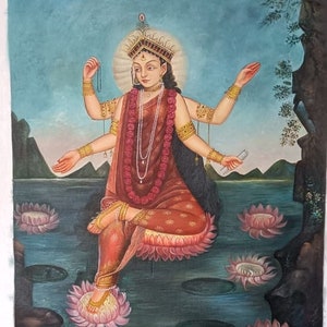 Devi Hand Painted Painting on Canvas No Frame - Etsy