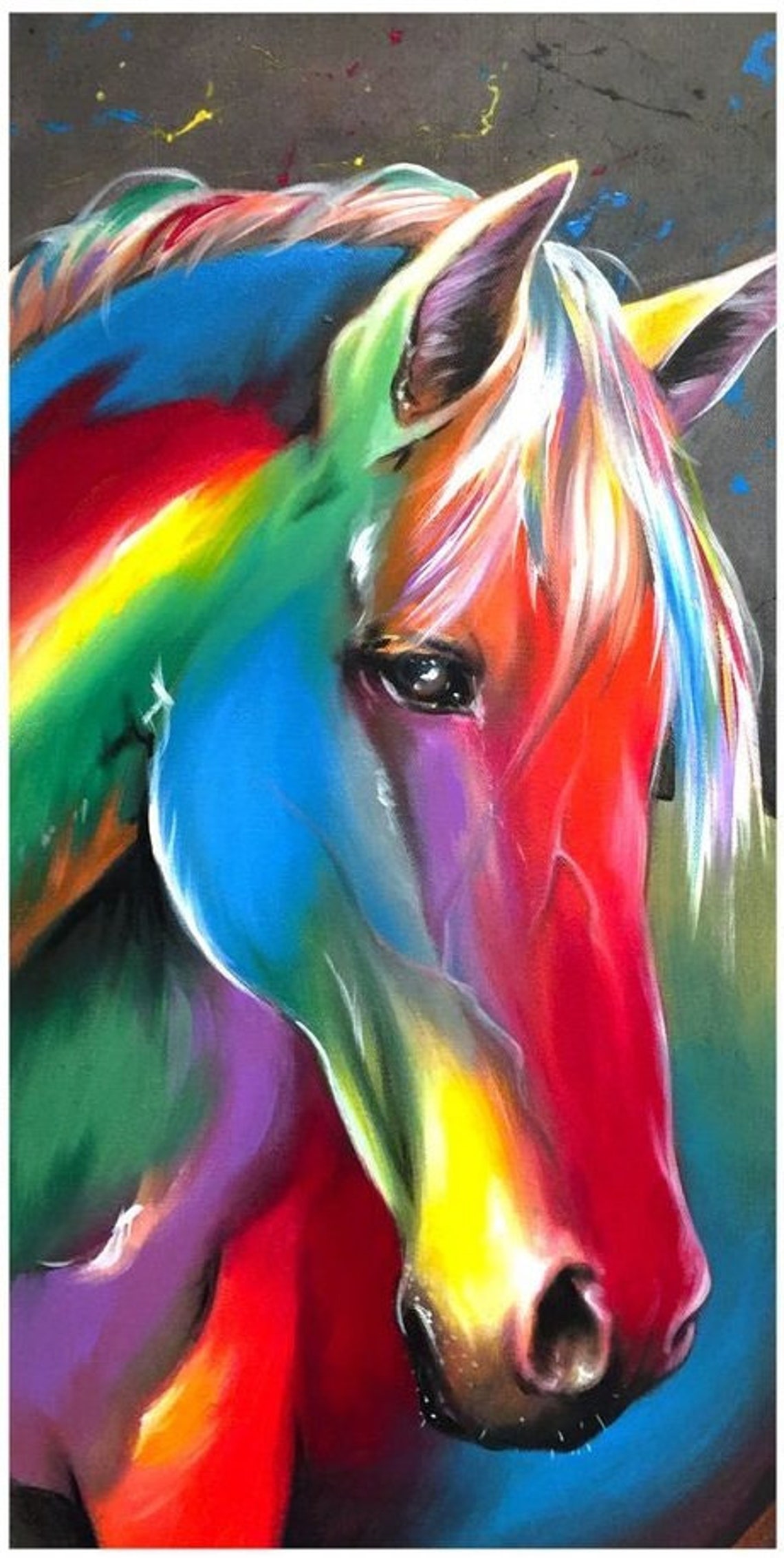 Beautiful Animal Wall Art Hand Painted Painting on Canvas Without Frame ...