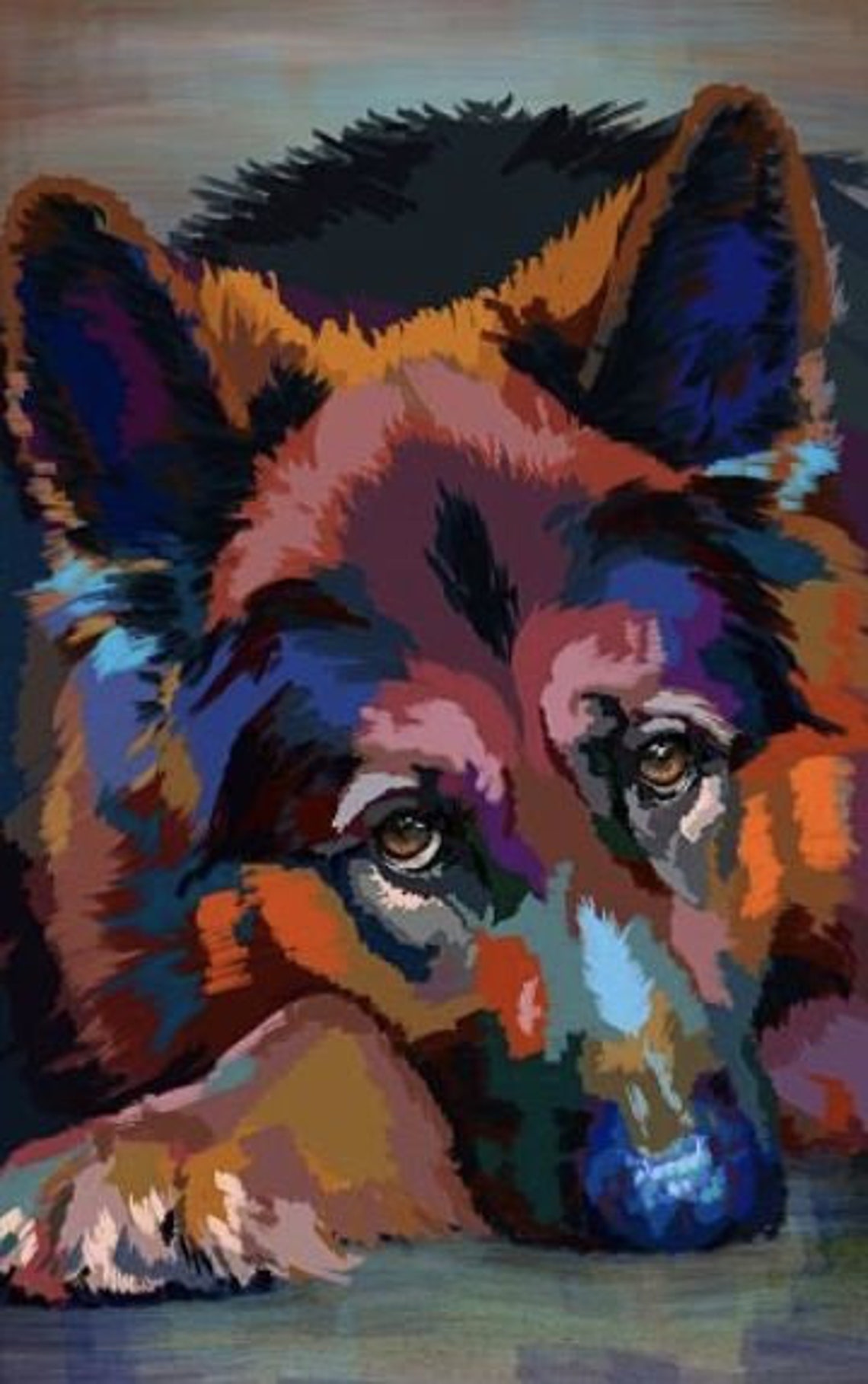 The Dog Hand Painted Painting on Canvas without Frame - Etsy