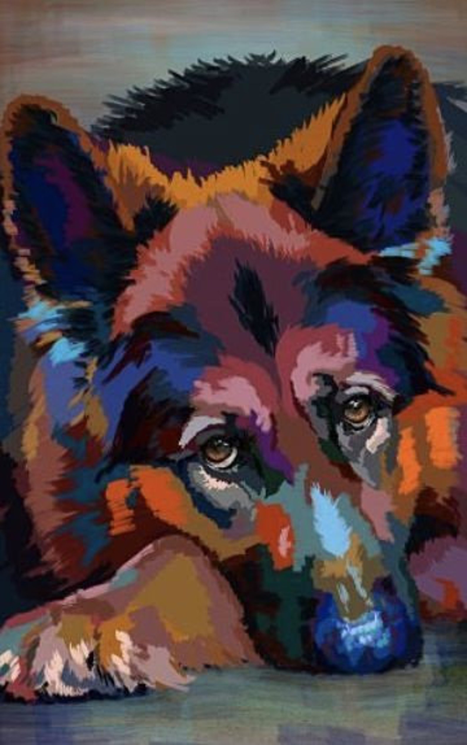 The Dog Hand Painted Painting on Canvas without Frame - Etsy