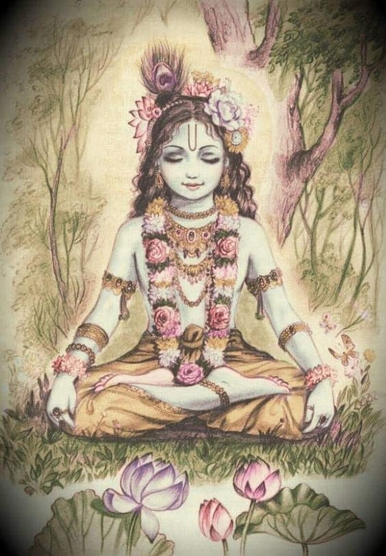 Lord Krishna F Hand Painted Painting on Canvas without Frame - Etsy