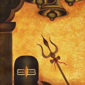 Symbol of Shiva Shivling Hand Painted Painting on Canvas No - Etsy