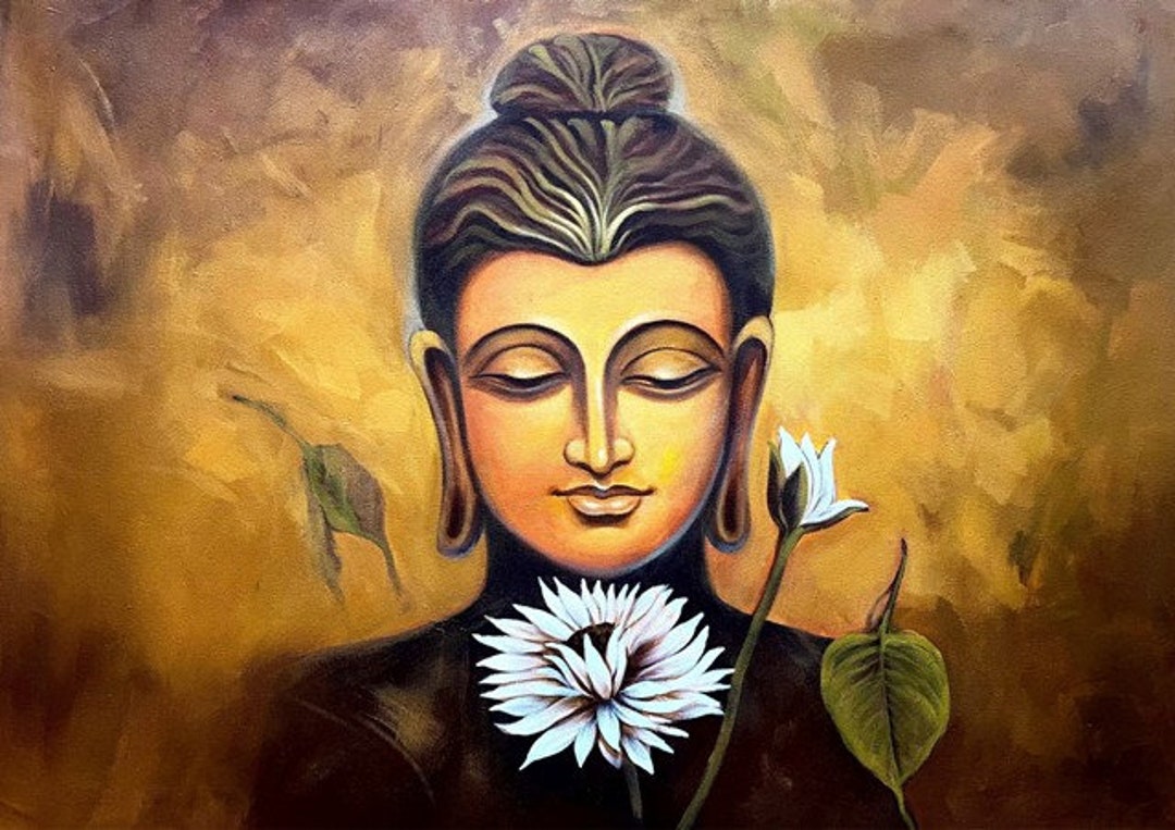 New Buddha B Handpainted Paintings on Canvas Wall Art Painting (without ...