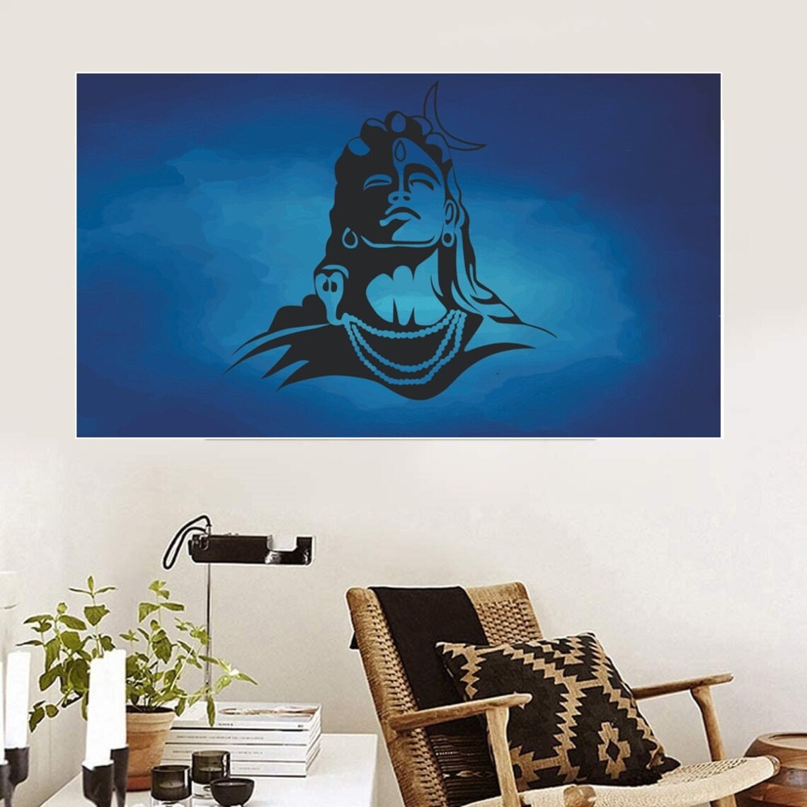 Lord Shiva Wall Art Canvas Poster Print on Canvas Without Frame - Etsy