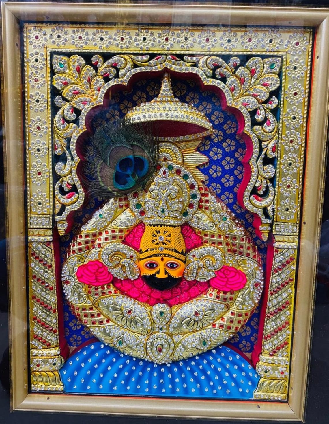 Khatu Shyam E Tanjore Painting With Frame 18.5 X 16 X 1.15 Inches - Etsy
