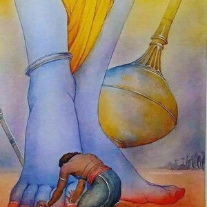 Krishna Hand Painted Painting on Canvas I without Frame - Etsy