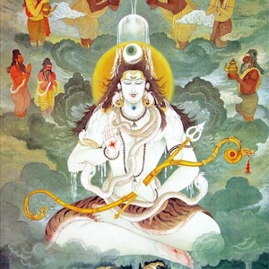 Lord Shiva A Hand Painted Painting on Canvas No Frame - Etsy