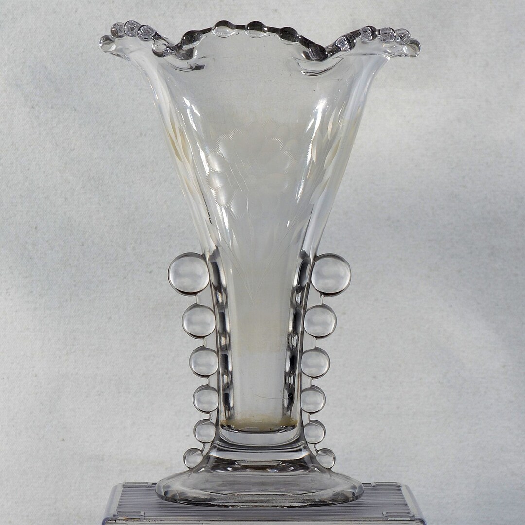 Cornflower Candlewick Crimped Flower Vase - Etsy