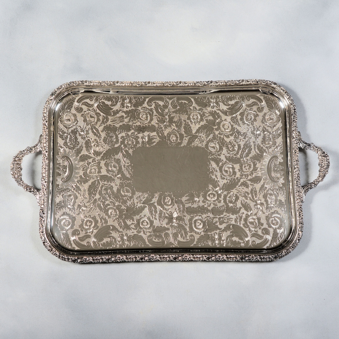 Birks Regency Large Silver Plate Serving Tray - Etsy