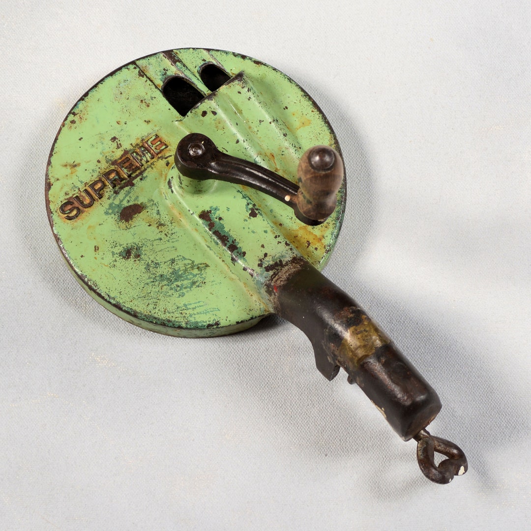 Vintage Supreme Cast Iron Bean Cutter - Etsy