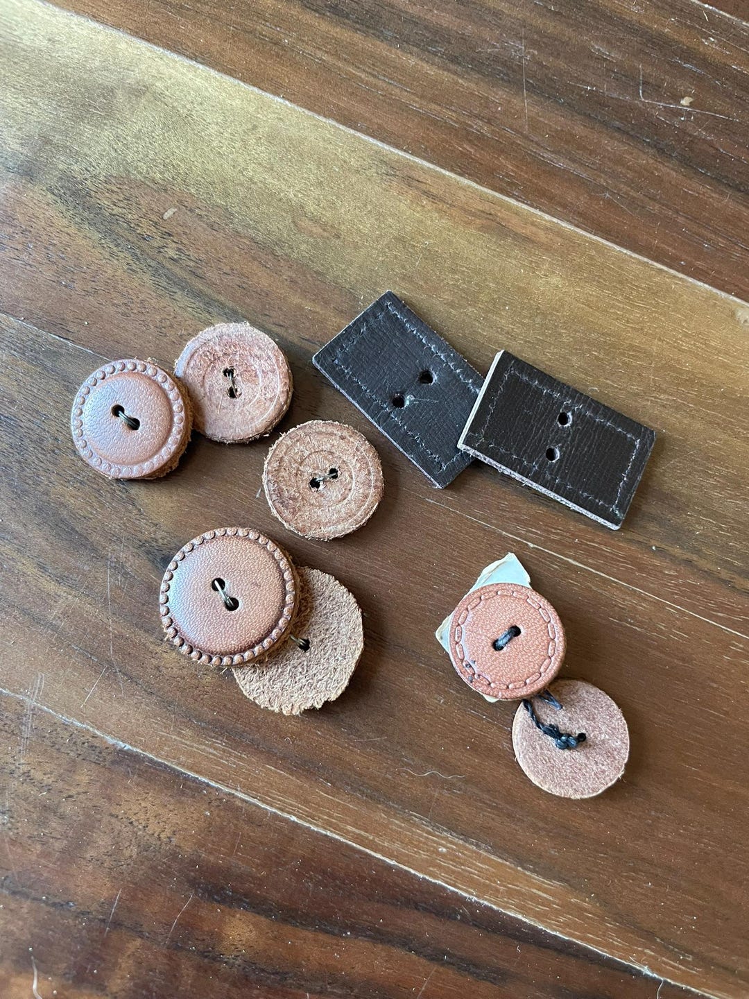 Button Sets: 6, - Leather Buttons, Vintage Buttons, Sewing Buttons - Etsy