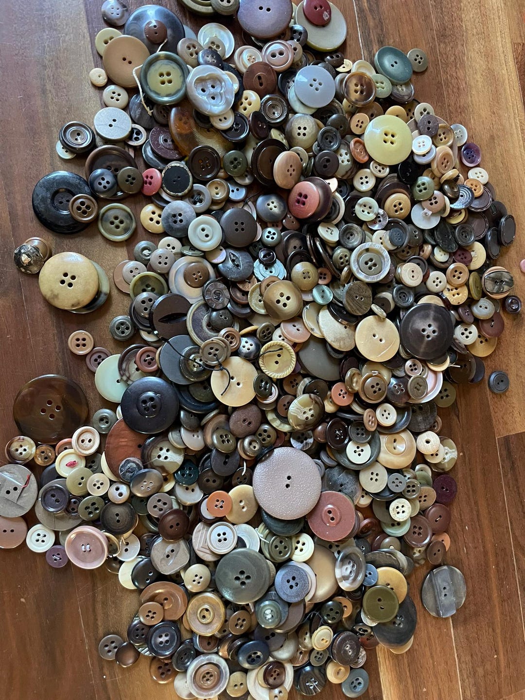 Bulk Vintage Buttons: Brown Tones, Sewing & Craft Supplies - Etsy
