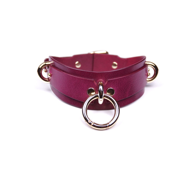 BDSM Leather Choker Collar & Leash Submissive Collar BDSM - Etsy Canada